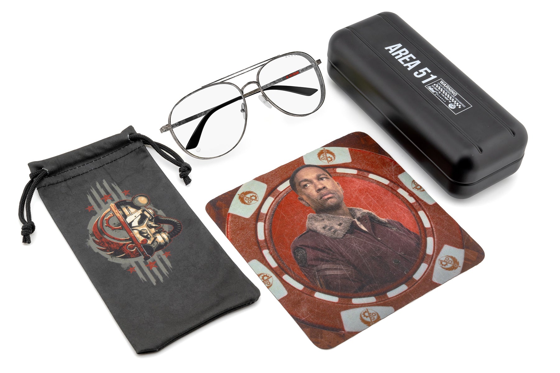 GUNNAR-Fallout Brotherhood of Steel - Prescription-- - Gunmetal - Clear Pro